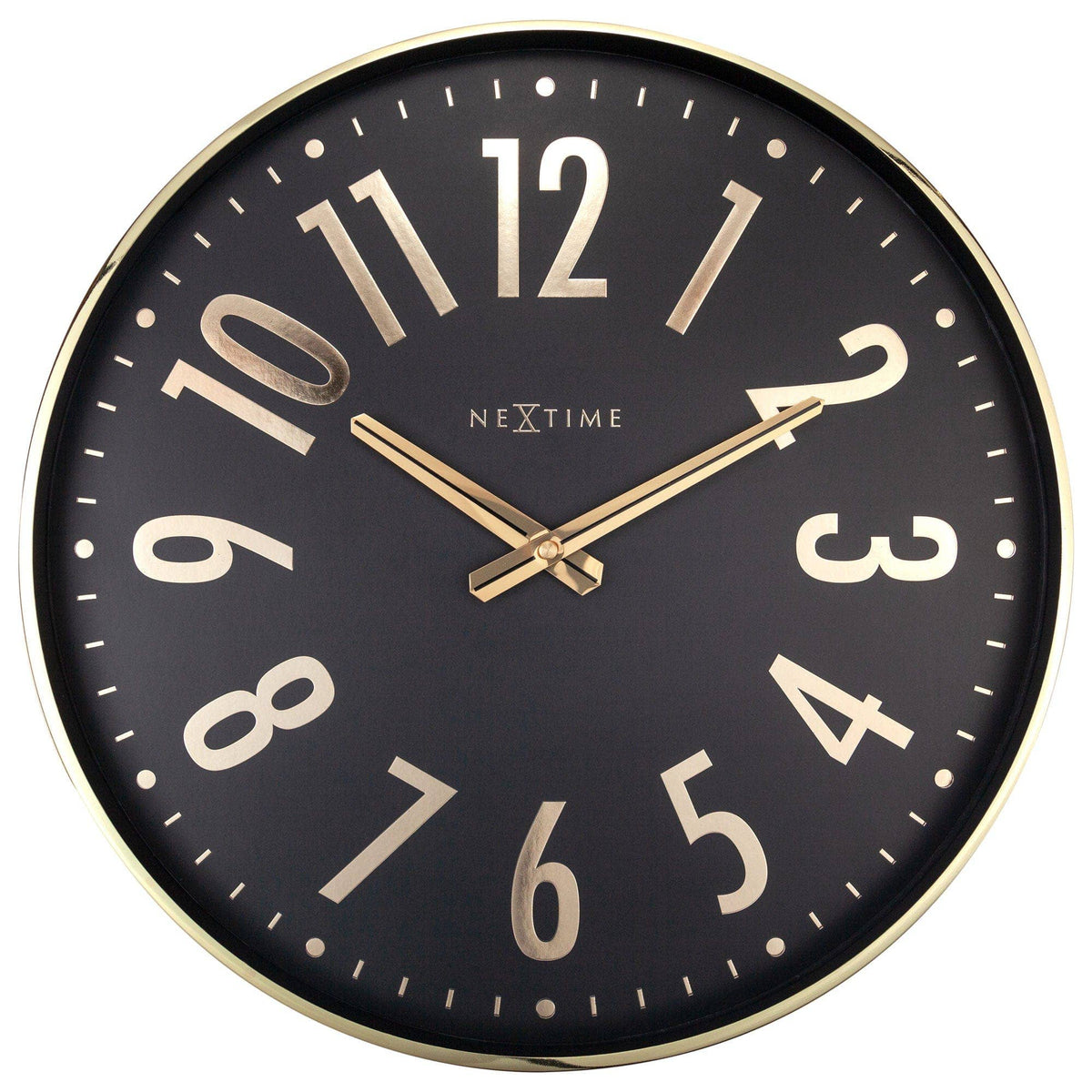 16" NEXTIME Alchemy Metal Gold Clock | Wallhogs