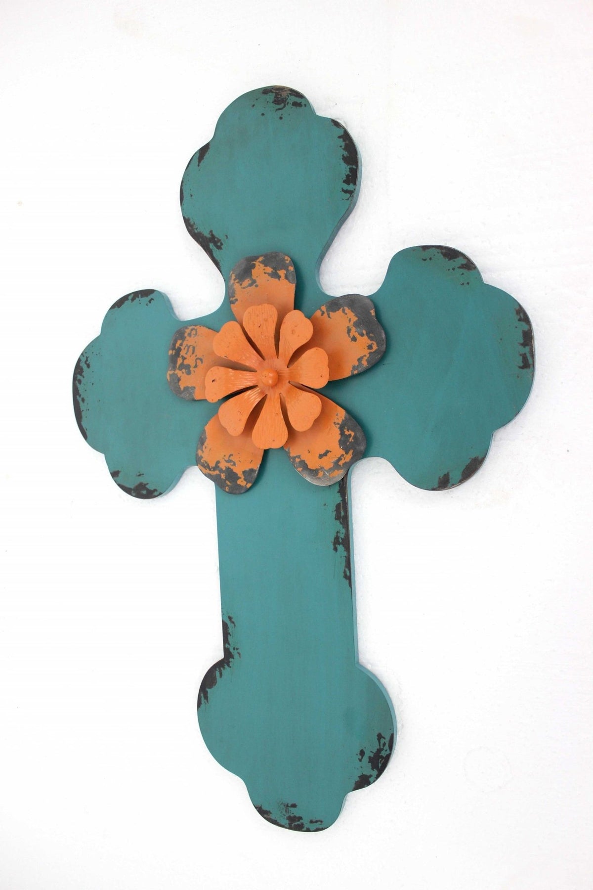 Rustic Wood Cross Wall Decor | 24"x16" (2 Colors Available) | Wallhogs