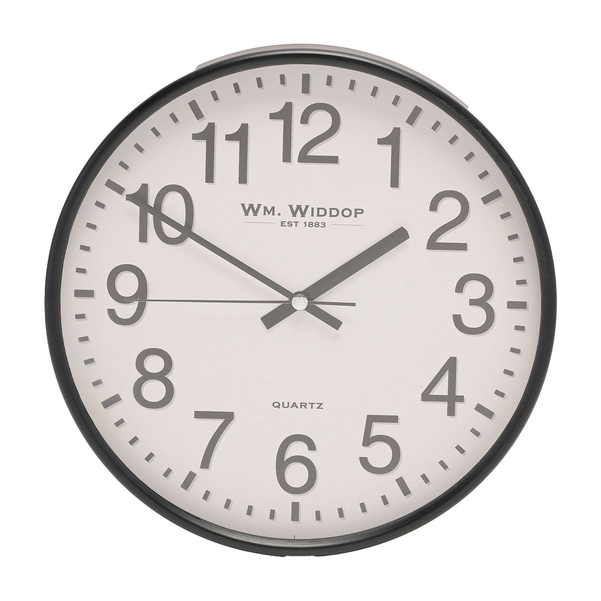 12" Widdop White Dial Slim Line Wall Clock | Wallhogs