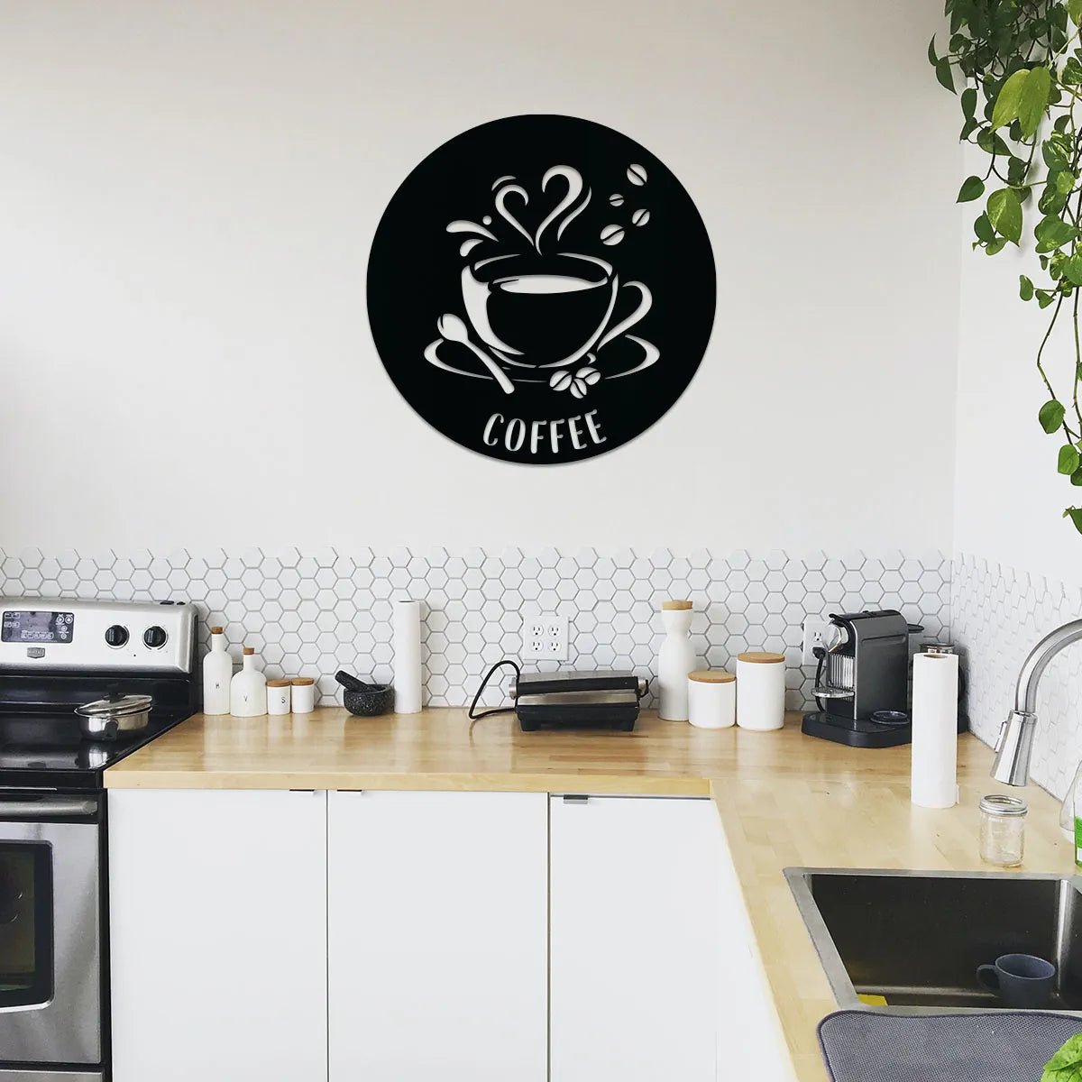 ☕ Coffee Cup Metal Sign | Custom Metal Wall Art for Kitchen & Café ...