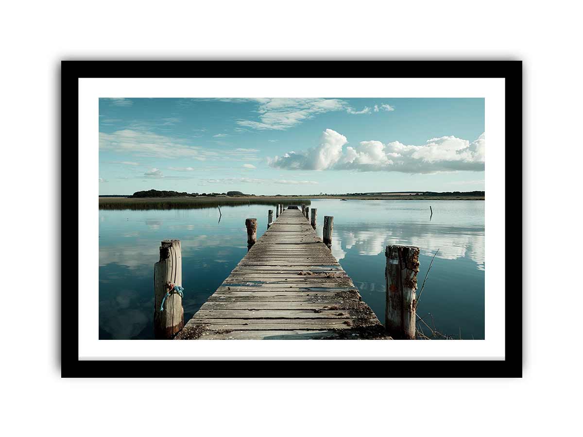 Sea Jetty Framed Print (4 Sizes & 2 Colors Available) — Wallhogs