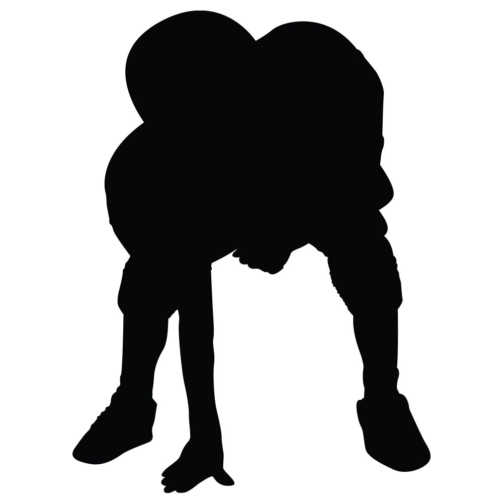 Football Player Stance Silhouette Wall Decal | Wallhogs