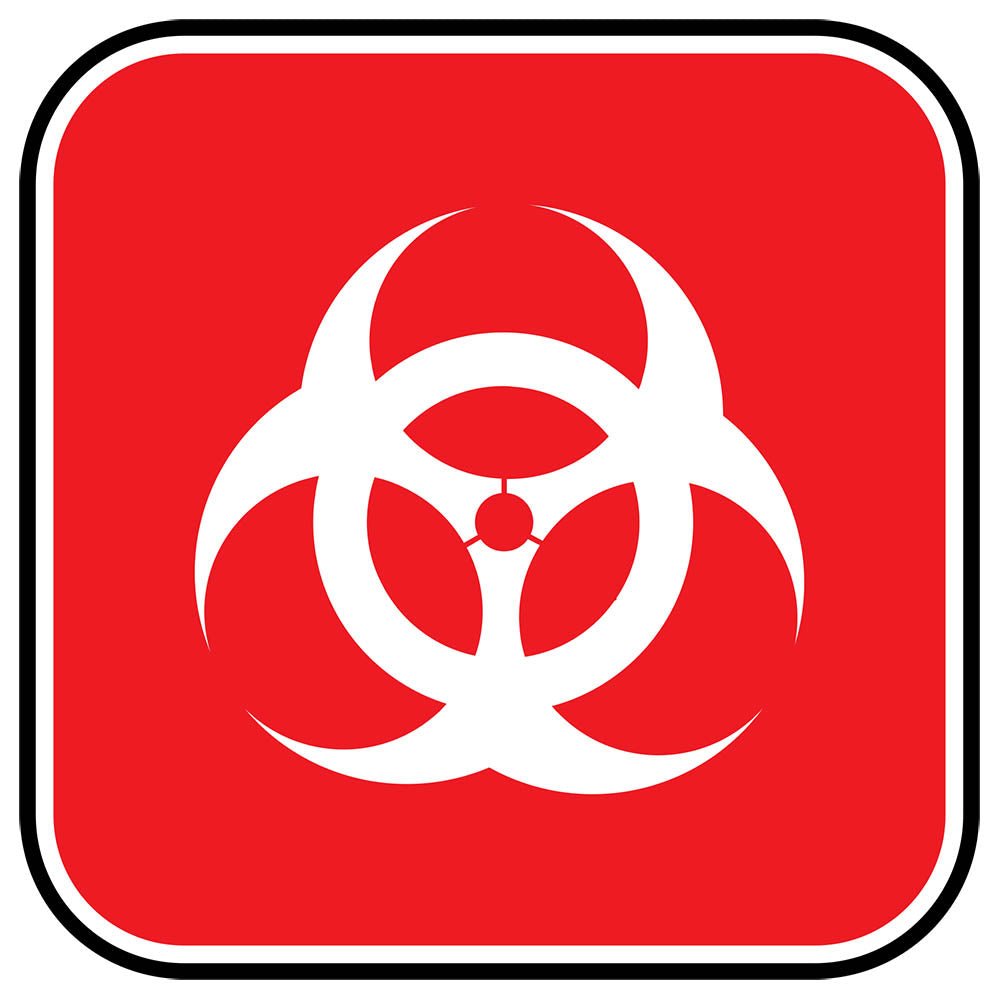 Red Biohazard Warning Sign Wall Decal | Wallhogs