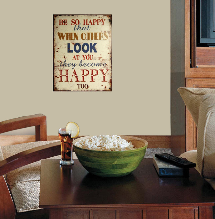 Happy Metal Sign 10"x13" | Wallhogs