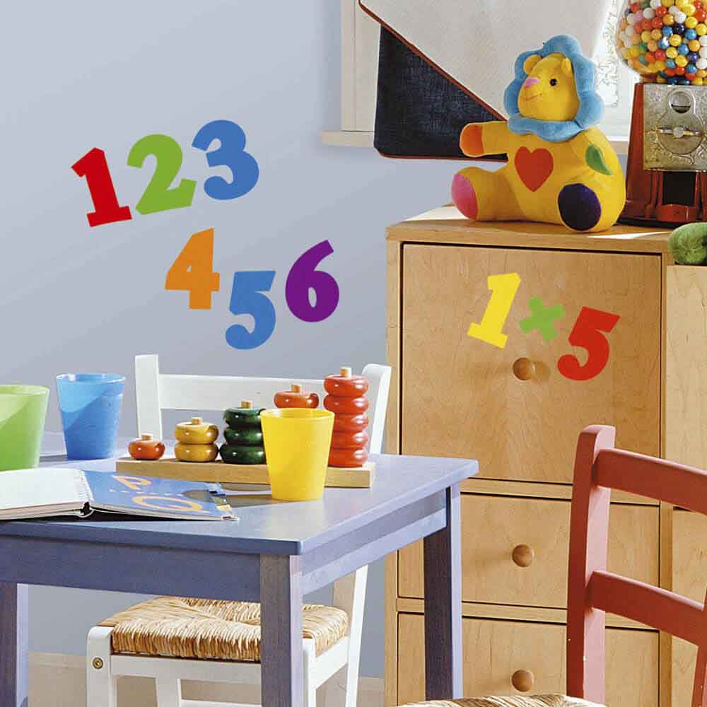 Primary Numbers Wall Decals | Wallhogs