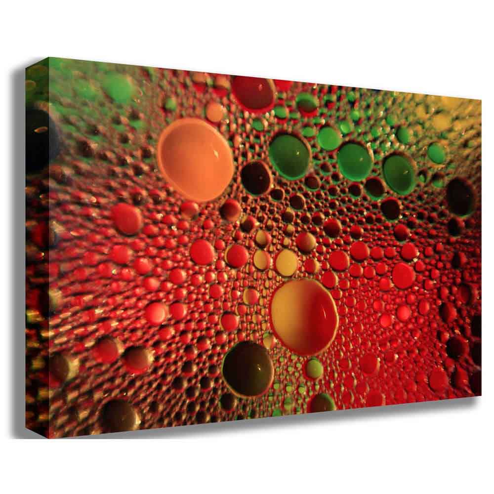 Steve Boer Red Oil & Water Fine Art Canvas Print | Wallhogs