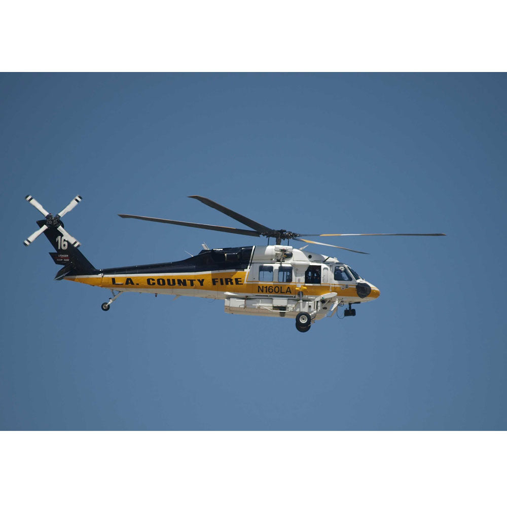 Chibi Photography LACoFD Rescue Copter 16 in Blue Sky Wall Decal — Wallhogs