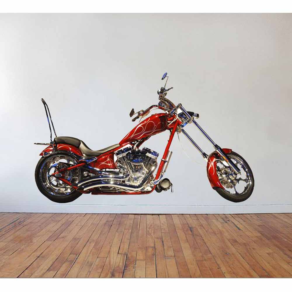 Custom Flame Chopper Wall Decal | Wallhogs