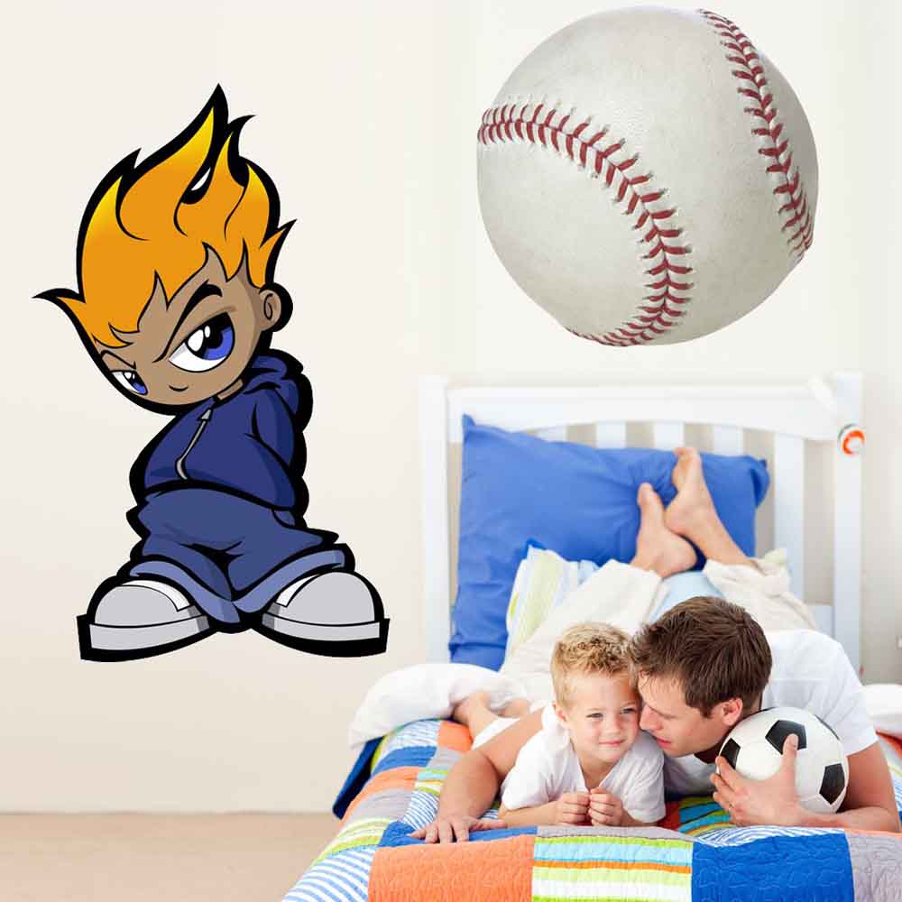 Flamehead Wall Decal | Wallhogs