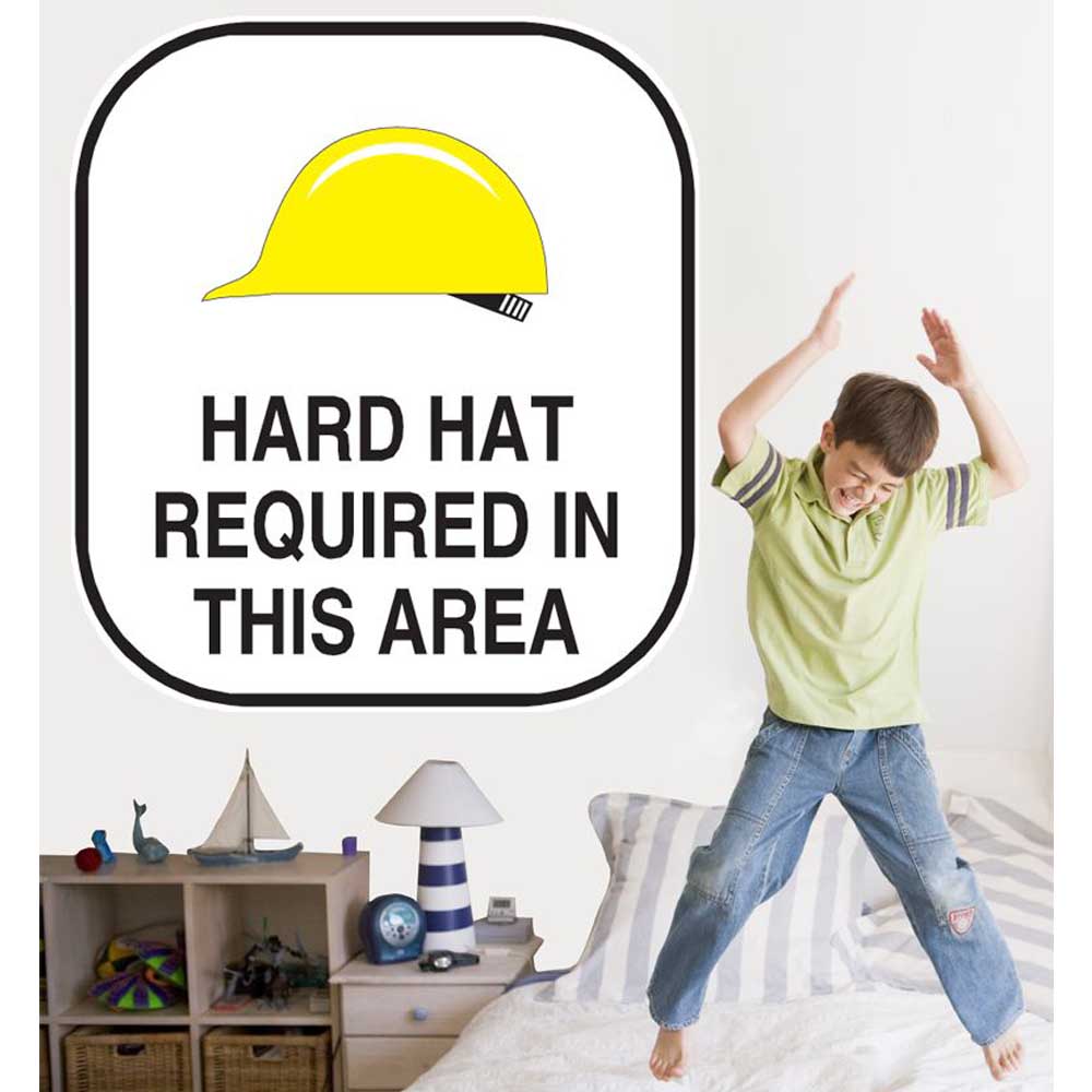 Hard Hat Sign Wall Decal | Wallhogs