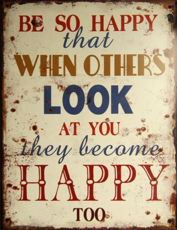 Happy Metal Sign 10"x13" | Wallhogs