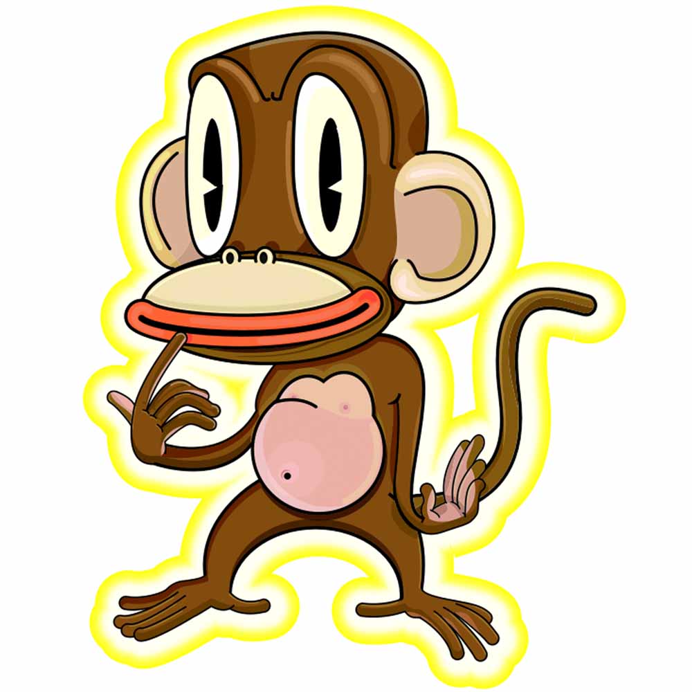 Pondering Monkey Wall Decal | Wallhogs