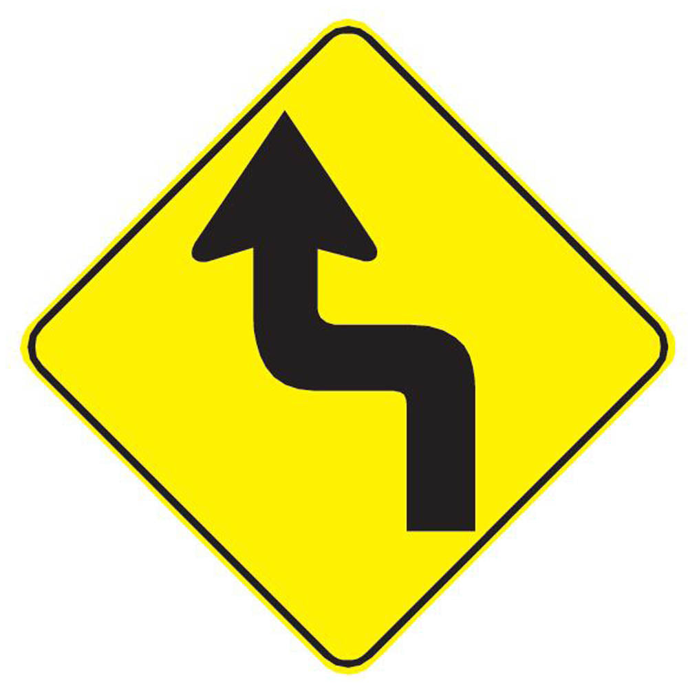 Sharp Turn Sign Wall Decal | Wallhogs