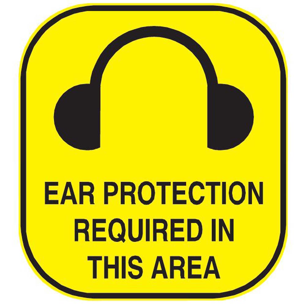 Ear Protection Sign Wall Decal | Wallhogs