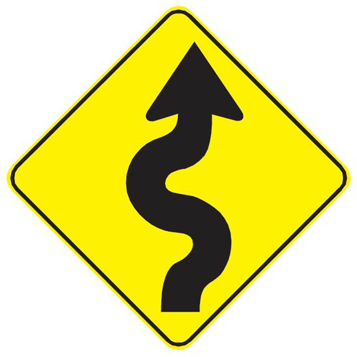 Winding Road Sign Wall Decal | Wallhogs